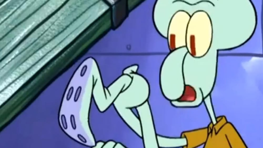 Squidward Crying Gif